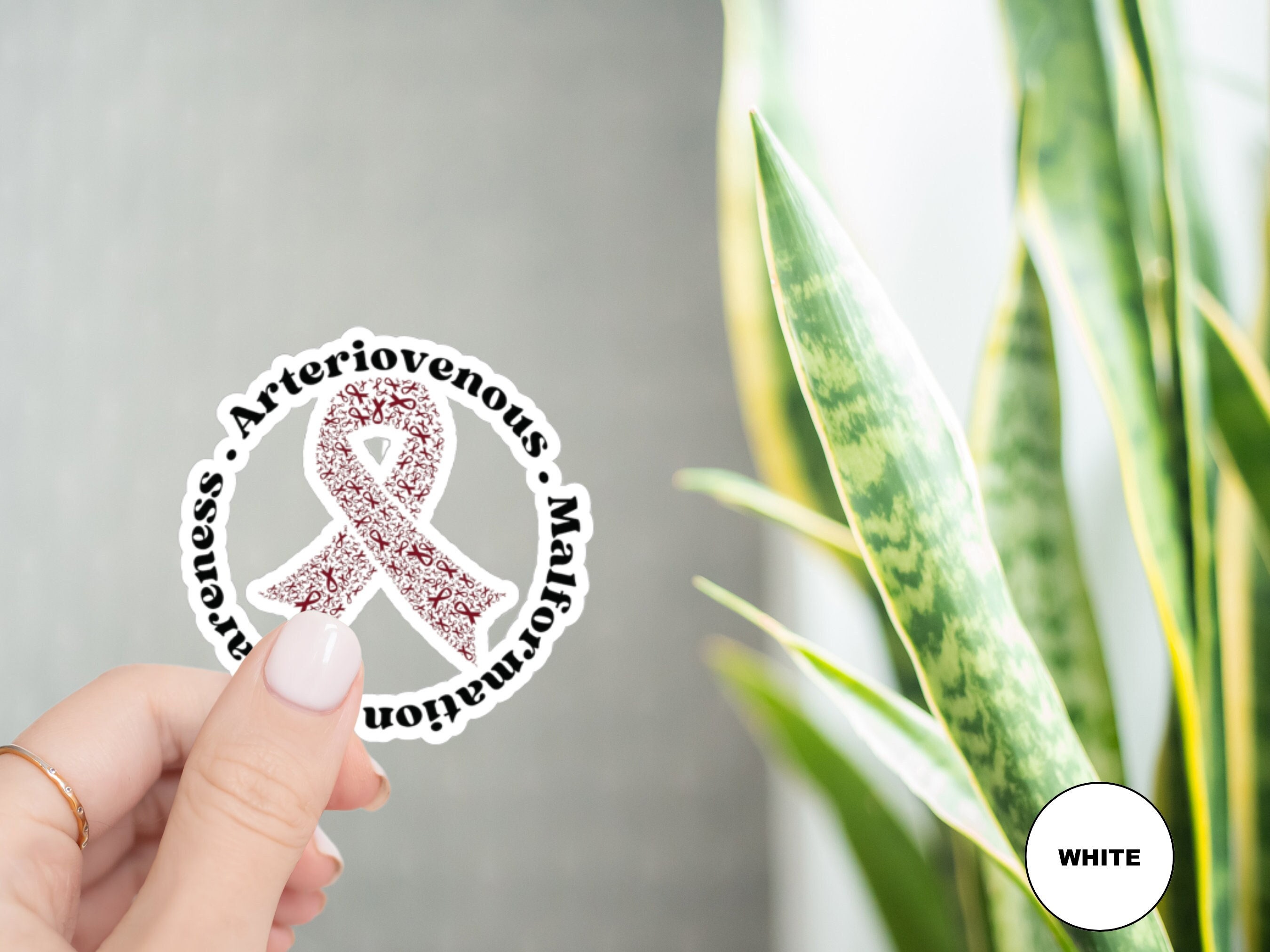 AVM Awareness Sticker AVM Sticker for AVM Survivor Wear Red for ...