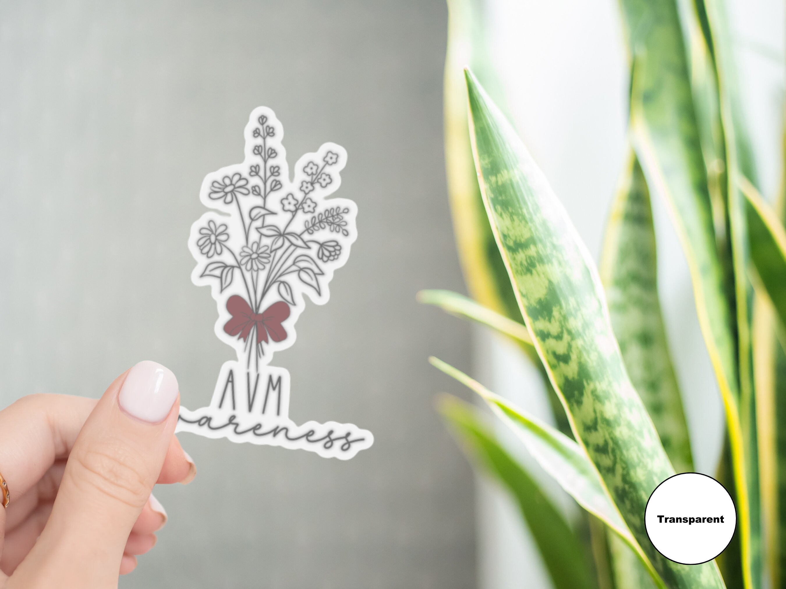 AVM Awareness Sticker AVM Sticker for AVM Survivor Wear Red for ...