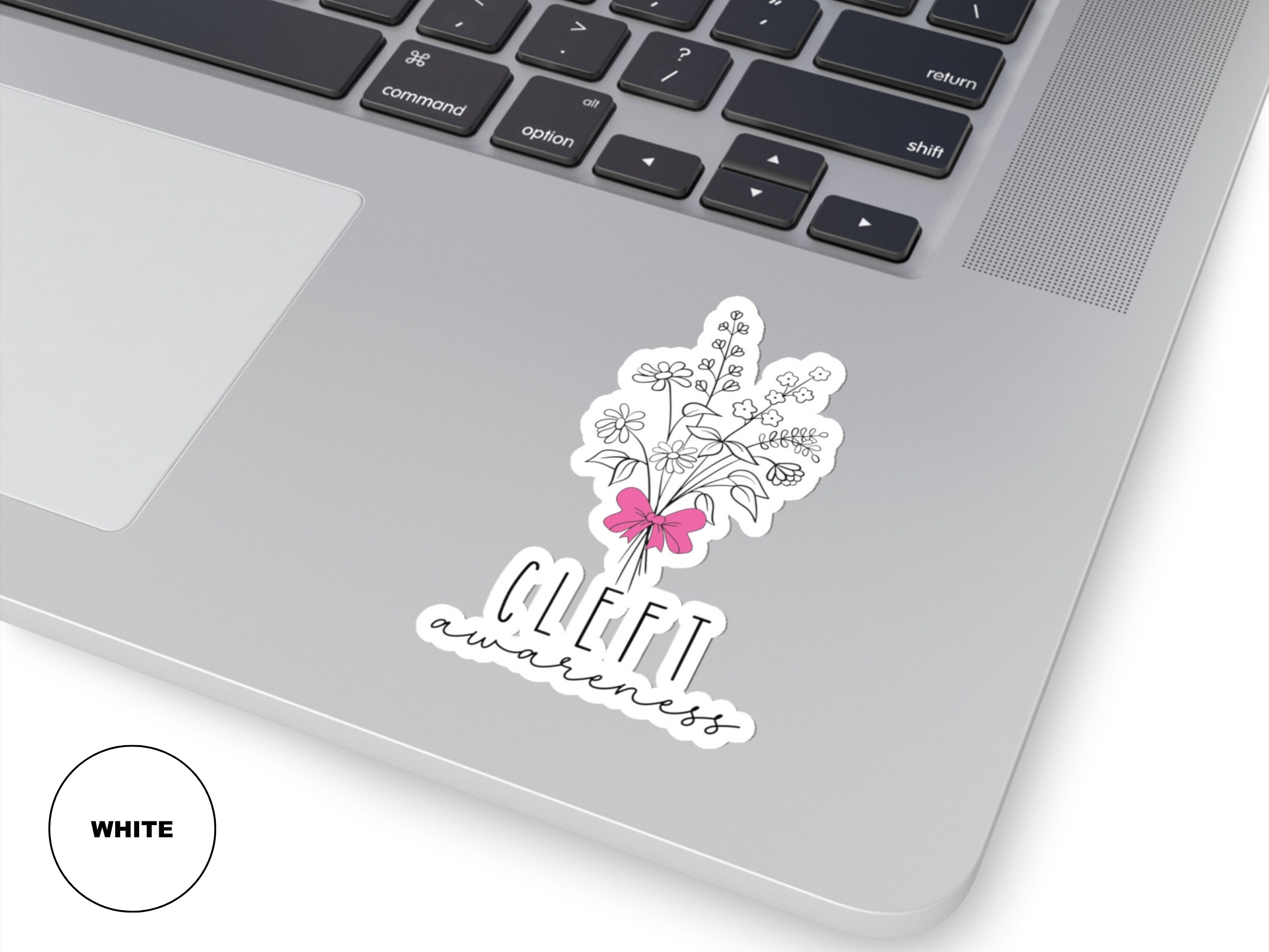 Wildflower Cleft Sticker for Cleft Awareness Sticker Hot Pink Ribbon ...