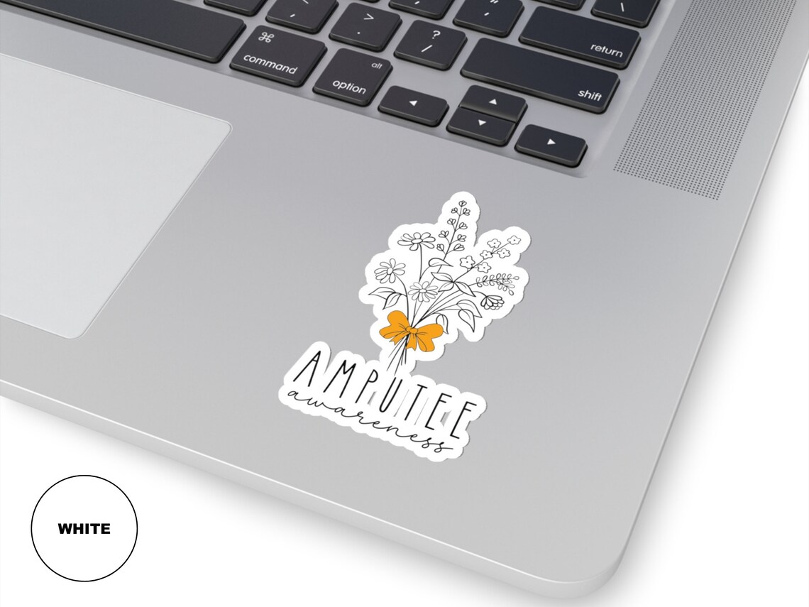 Wildflower Amputee Sticker for Amputee Awareness Sticker Orange Ribbon ...
