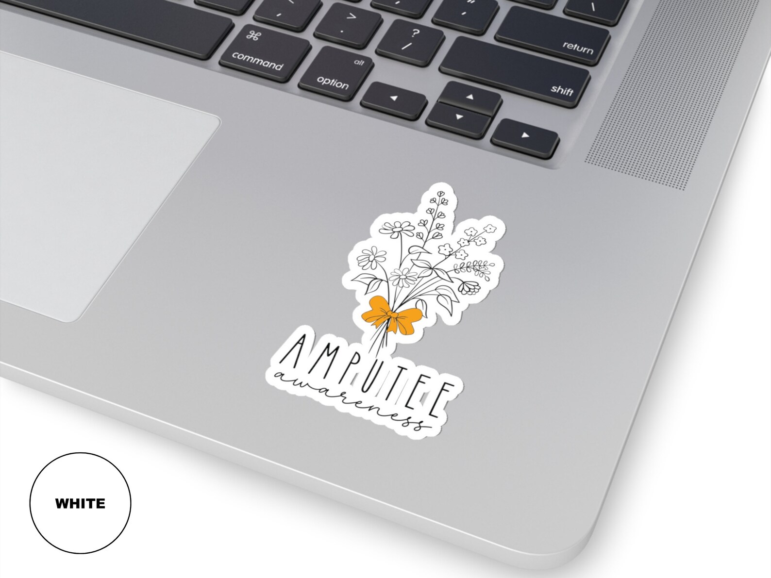 Wildflower Amputee Sticker for Amputee Awareness Sticker Orange Ribbon ...