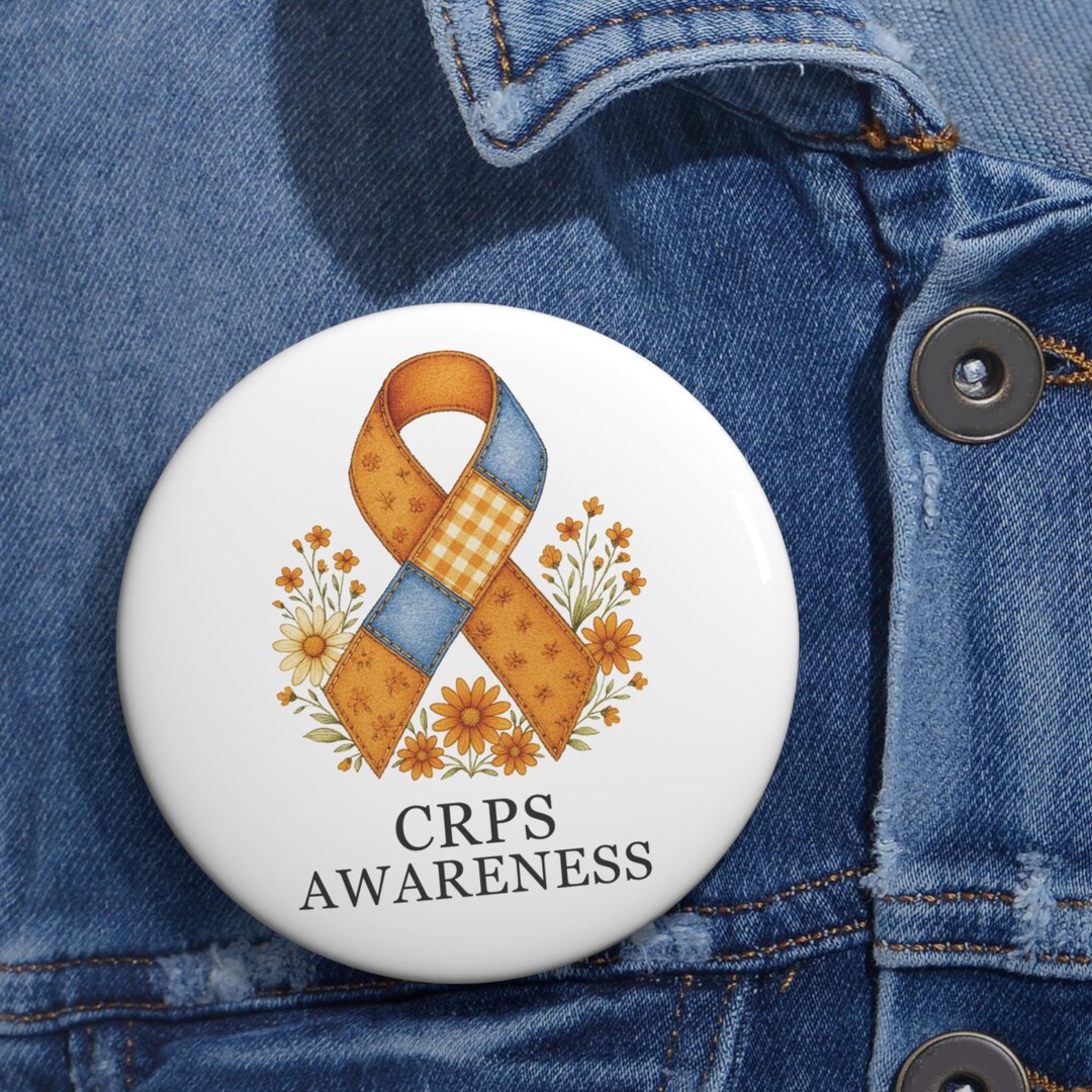CRPS Pin for Complex Regional Pain Syndrome Awareness Gift Button Pin ...