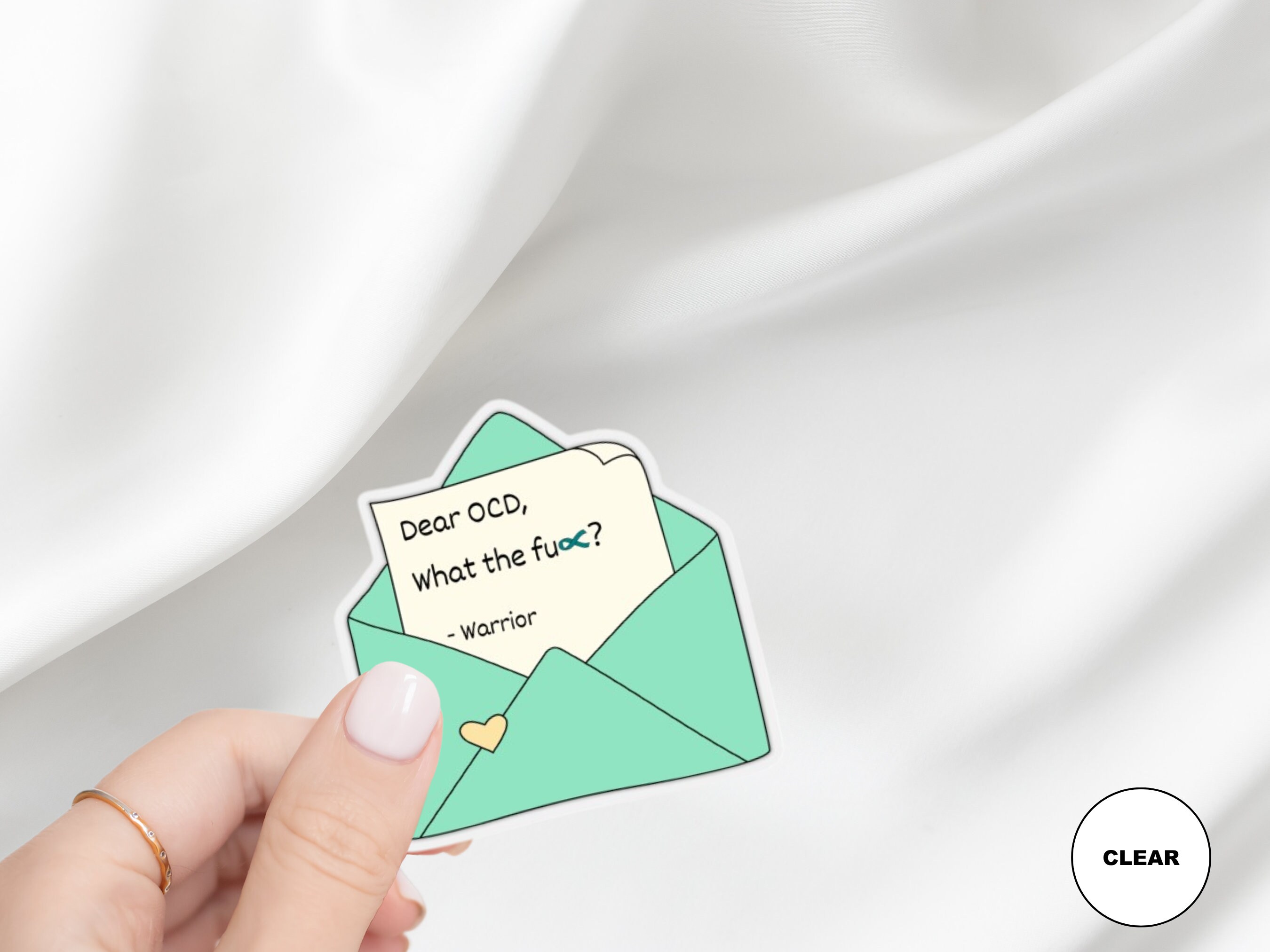 OCD Awareness Sticker for Computer OCD Awareness Clear Sticker - Etsy