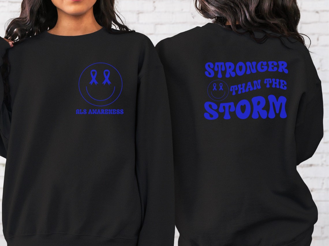 ALS Clothing for ALS Awareness Sweatshirt Amyotrophic Lateral Sclerosis ...