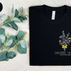 Wildflowers Sarcoma Cancer Awareness Ribbon for Bone Cancer Survivor ...