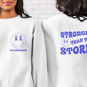 ALS Clothing for ALS Awareness Sweatshirt Amyotrophic Lateral Sclerosis ...
