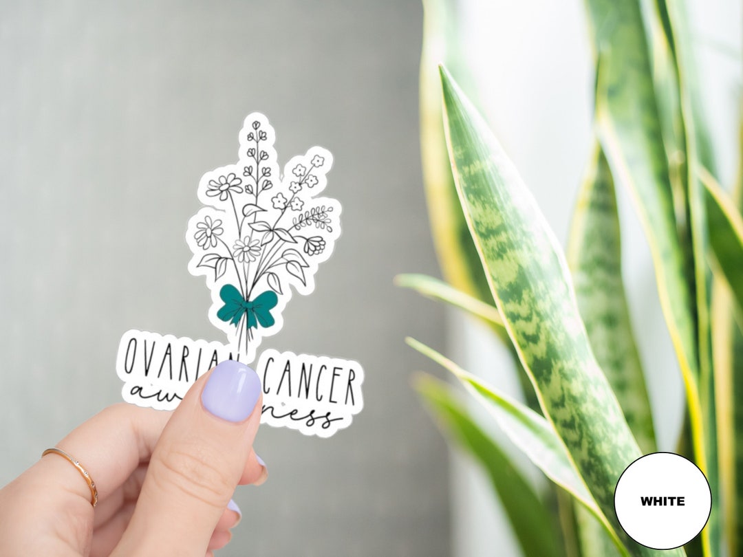 Wildflowers Ovarian Cancer Sticker for Ovarian Cancer Survivor Sticker ...