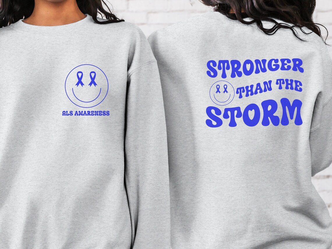 ALS Clothing for ALS Awareness Sweatshirt Amyotrophic Lateral Sclerosis ...