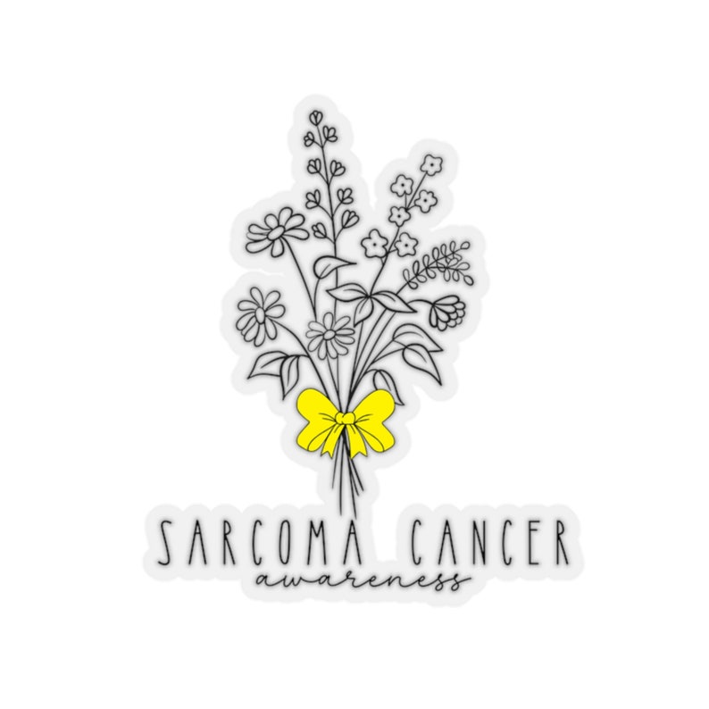 Wildflowers Sarcoma Cancer Awareness Ribbon for Bone Cancer Survivor ...