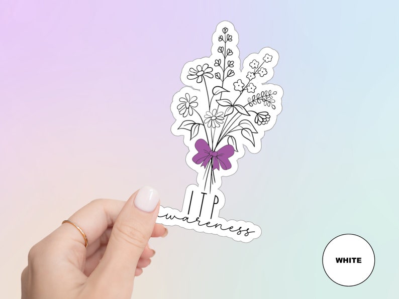 Wildflowers ITP Awareness Sticker Idiopathic Thrombocytopenic - Etsy