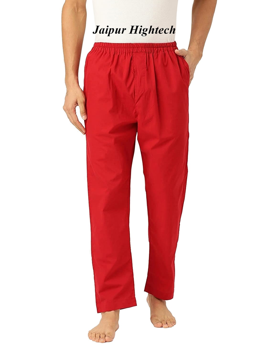 Authentic Red Cotton Traditional Pajama for Men | Handcrafted Ethnic ...