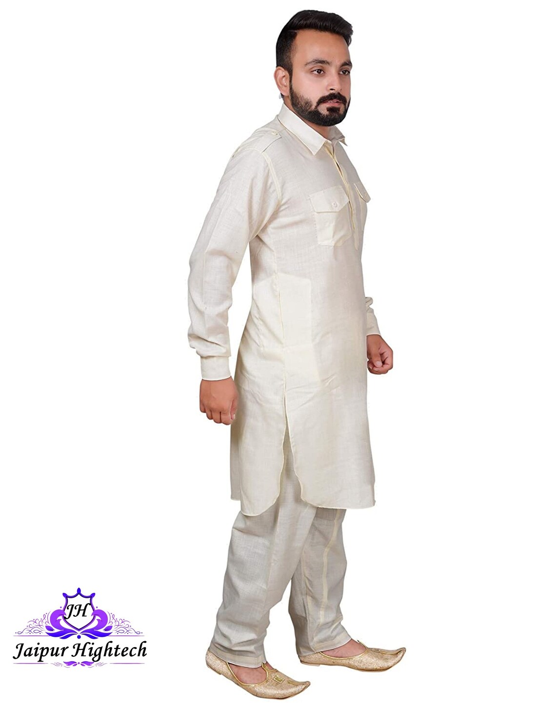 White Cotton Indian Mans Pathani Suit Indian Traditional Man - Etsy