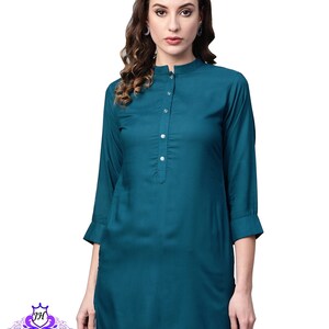 Traditional Short Kurti Tunic for Women | Pure Cotton Casual Wear Women ...
