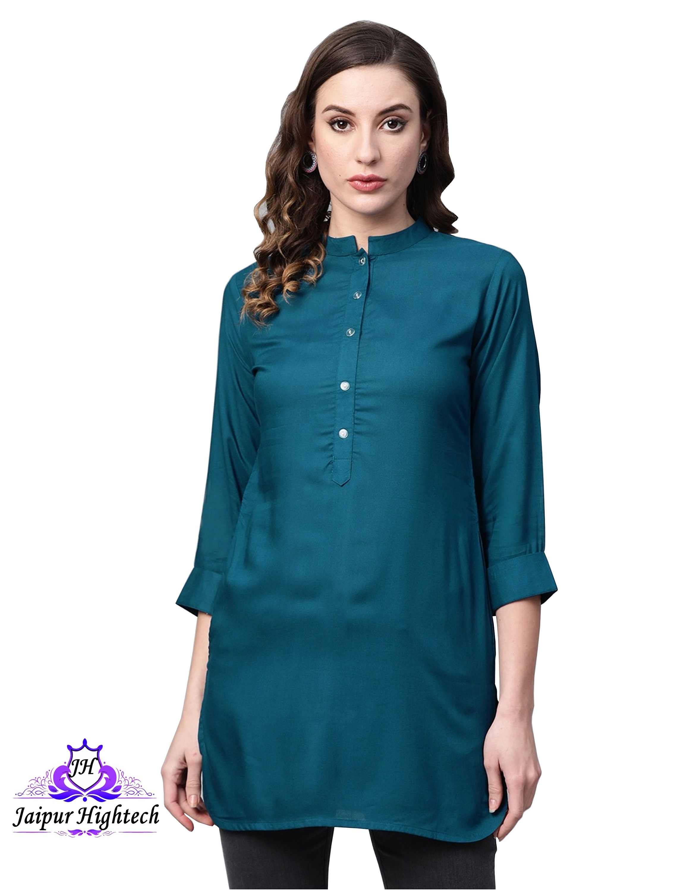 Traditional Short Kurti Tunic for Women | Pure Cotton Casual Wear Women ...