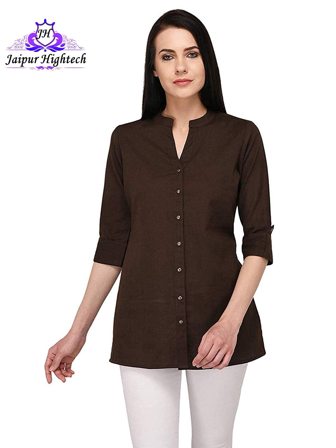 Indian Beautiful Women Wear Button Down Shirt | Traditional Cotton ...