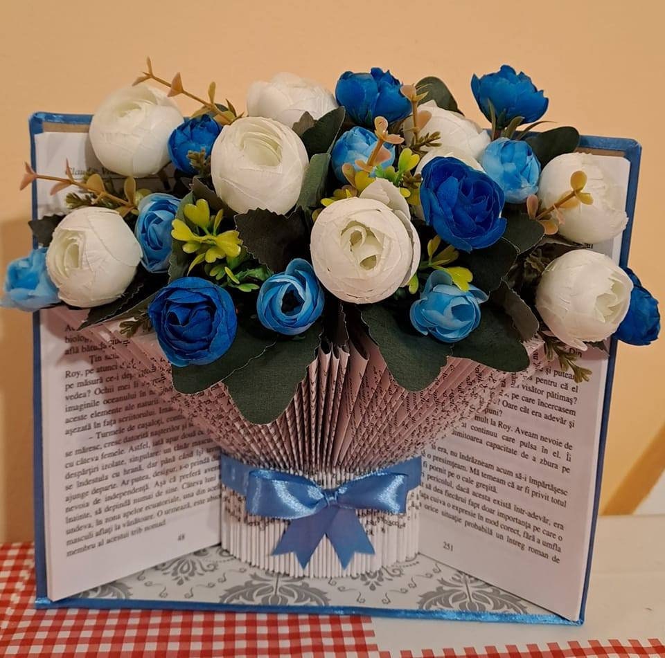 Modèle étape par étape pour le pliage de livre Bouquet de fleurs - Etsy ...