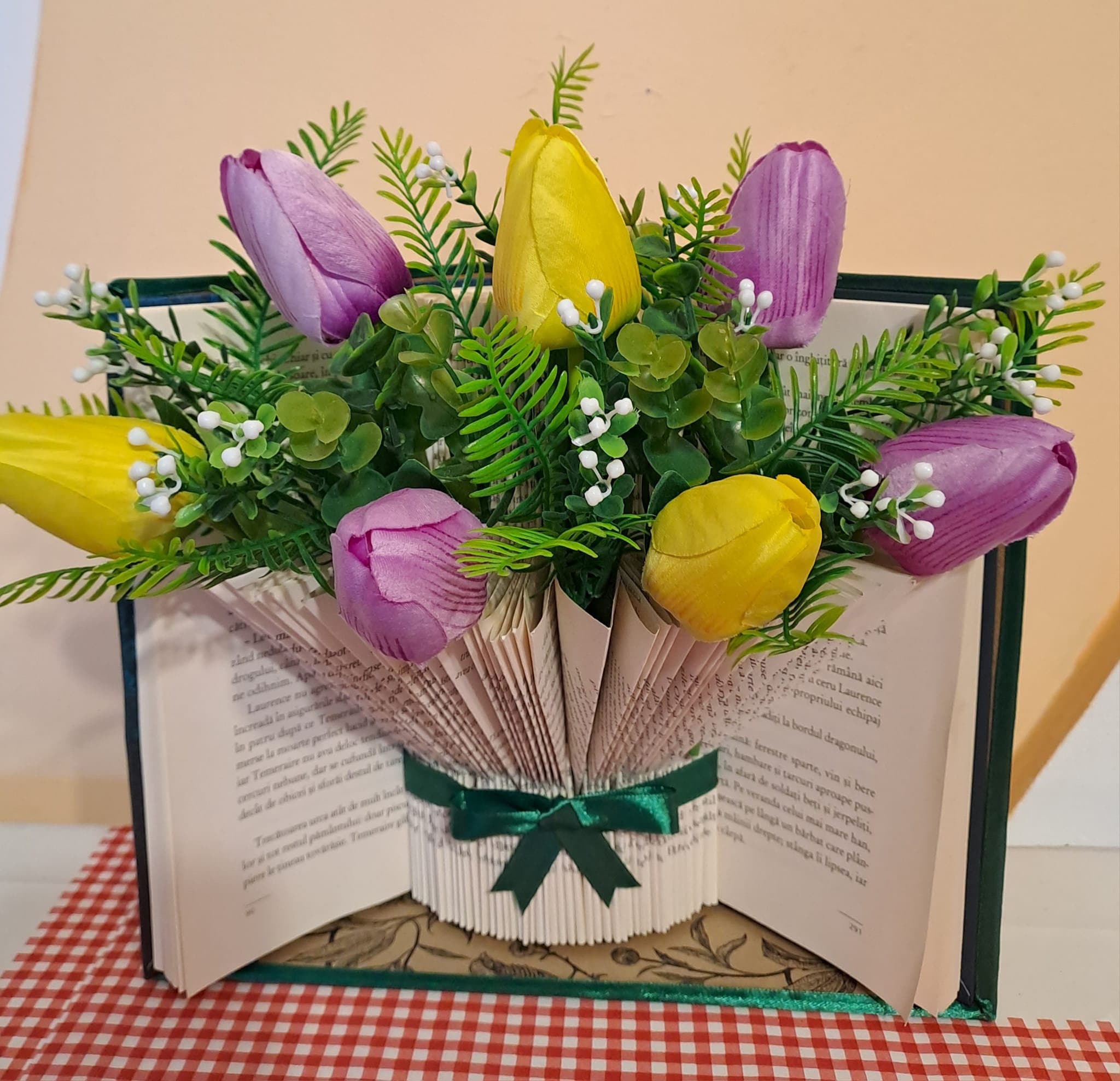 Modèle étape par étape pour le pliage de livre Bouquet de fleurs - Etsy ...