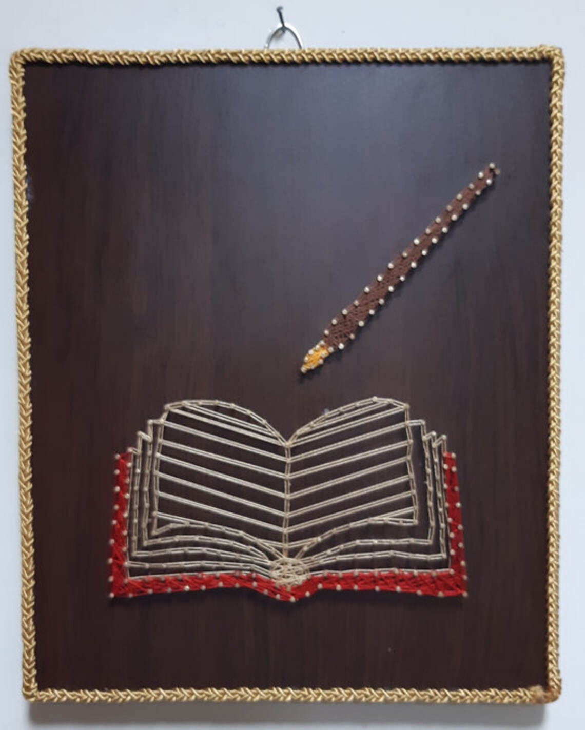 BOOK AND PEN - String Art Template - Etsy
