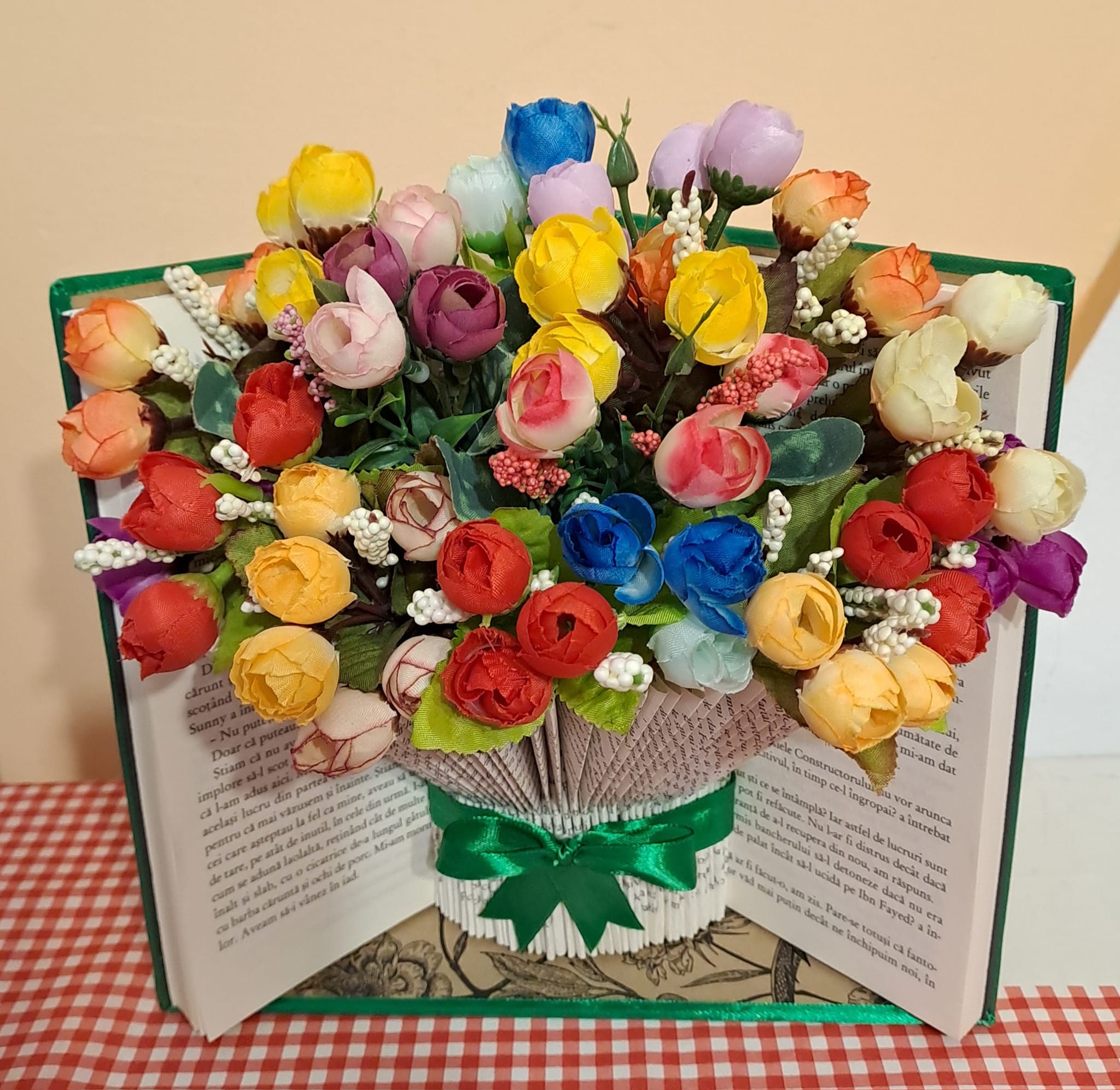 Step by Step Template for Book Folding - Bunch of Flowers - Etsy