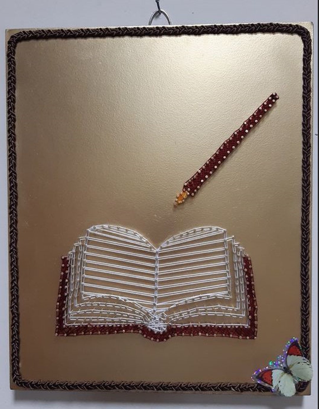 BOOK AND PEN - String Art Template - Etsy