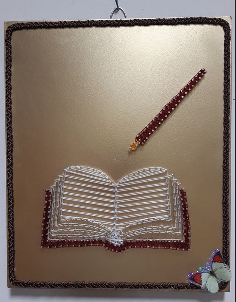 BOOK AND PEN String Art Template - Etsy