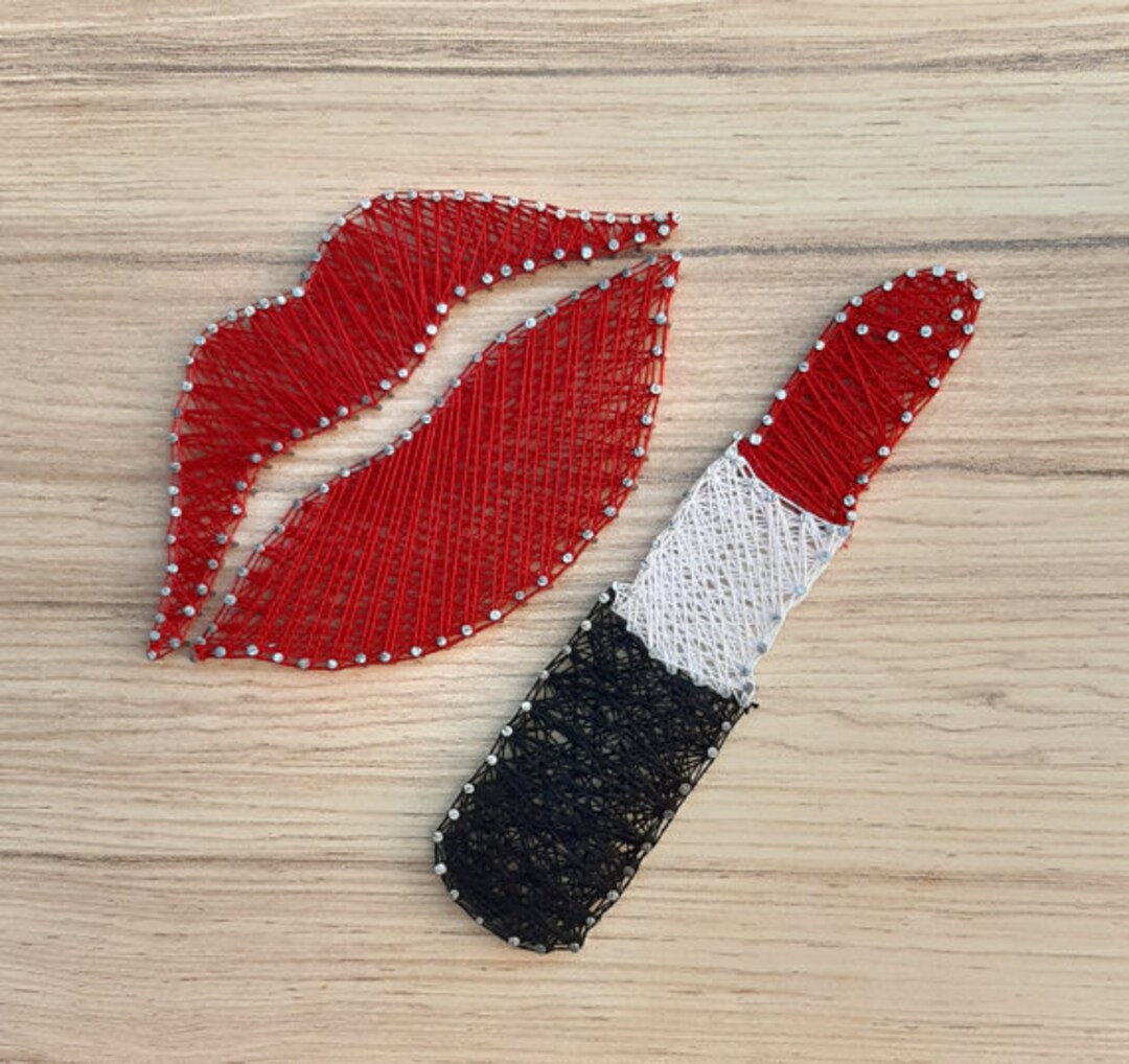 LIPS AND LIPSTIK - String Art Template - Etsy