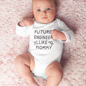 Future Engineer Like Mommy Baby Onesies® Brand Cute Engineer Baby Gift ...