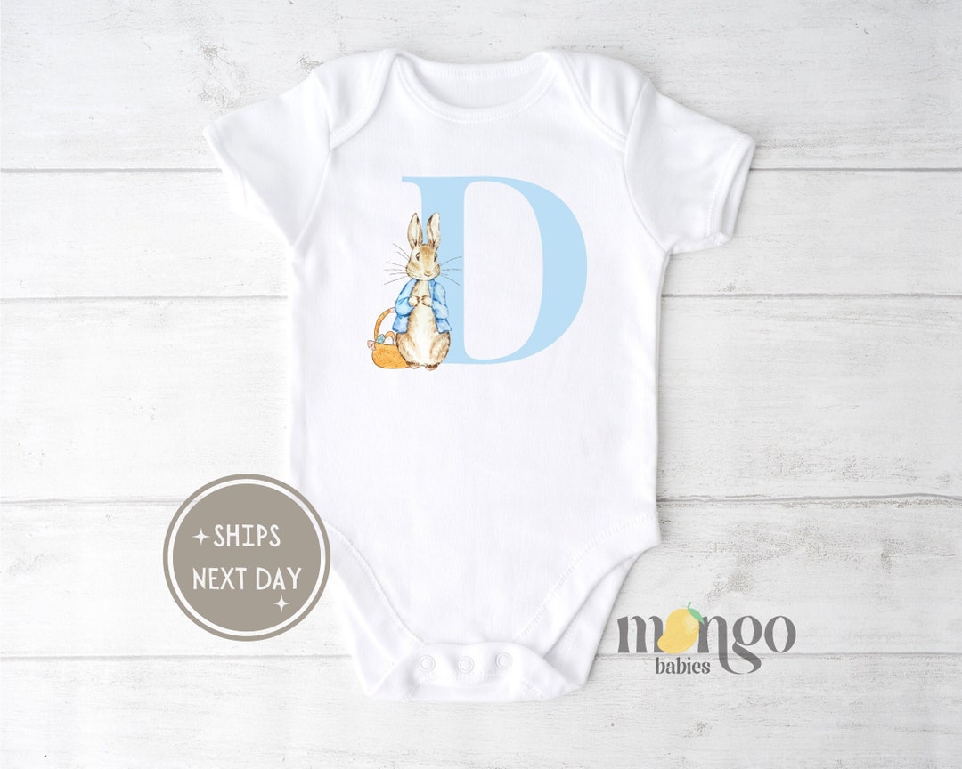 Personalized Name Bunny Baby Onesies® Brand Kids Shirt Custom Peter ...