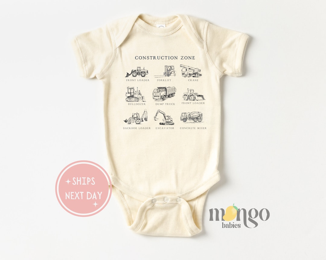 Construction Baby Onesies® Brand Construction Zone Kid T-shirt Baby ...