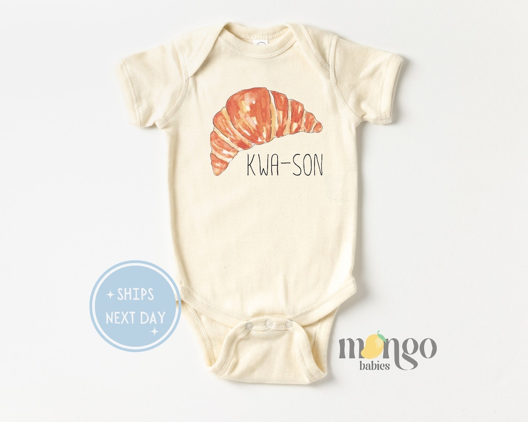 Cute Croissant Onesies® Brand Kwa Son Tshirt Pastry Baby Bodysuit Funny ...