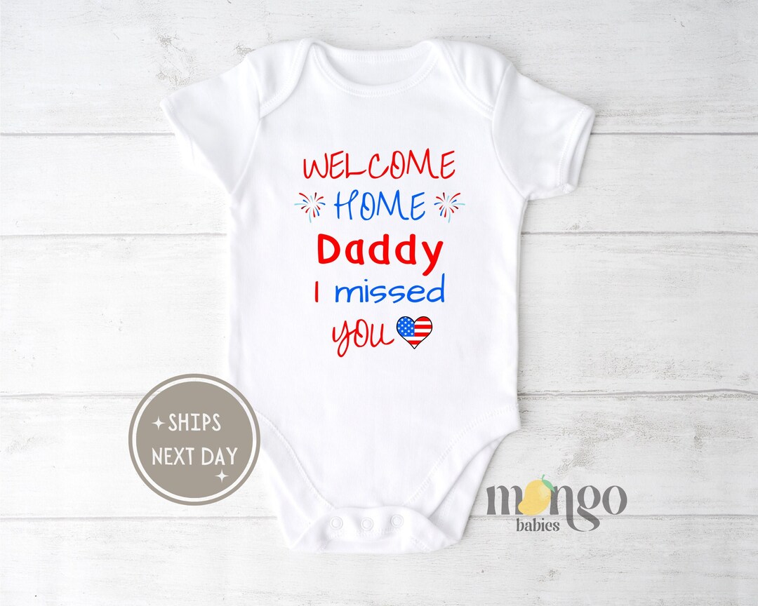 Welcome Home Daddy Baby Onesies® Brand American Baby Bodysuit - Etsy