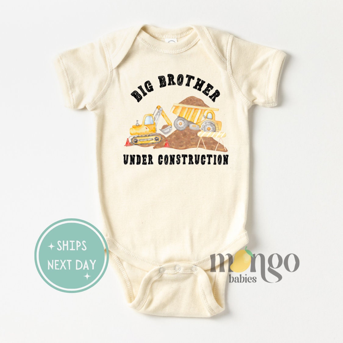 Big Brother Under Construction Tshirt Excavator Brother Announcement ...