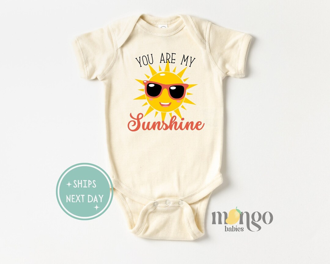 You Are My Sunshine Baby Onesies® Brand Boho Sunflower Bodysuit Natural ...