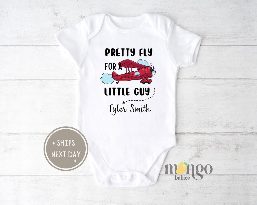 Airplane Baby Onesies® Brand Boy Pretty Fly for a Little Guy Boy Baby ...