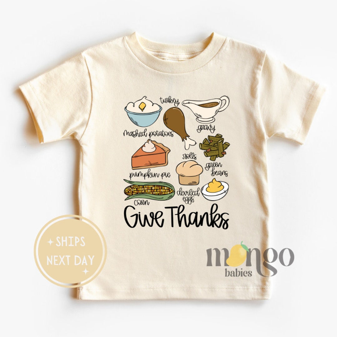 Give Thanks Cute Thanks Giving Kids Tshirt Turkey Gravy Mashed Potatoes ...