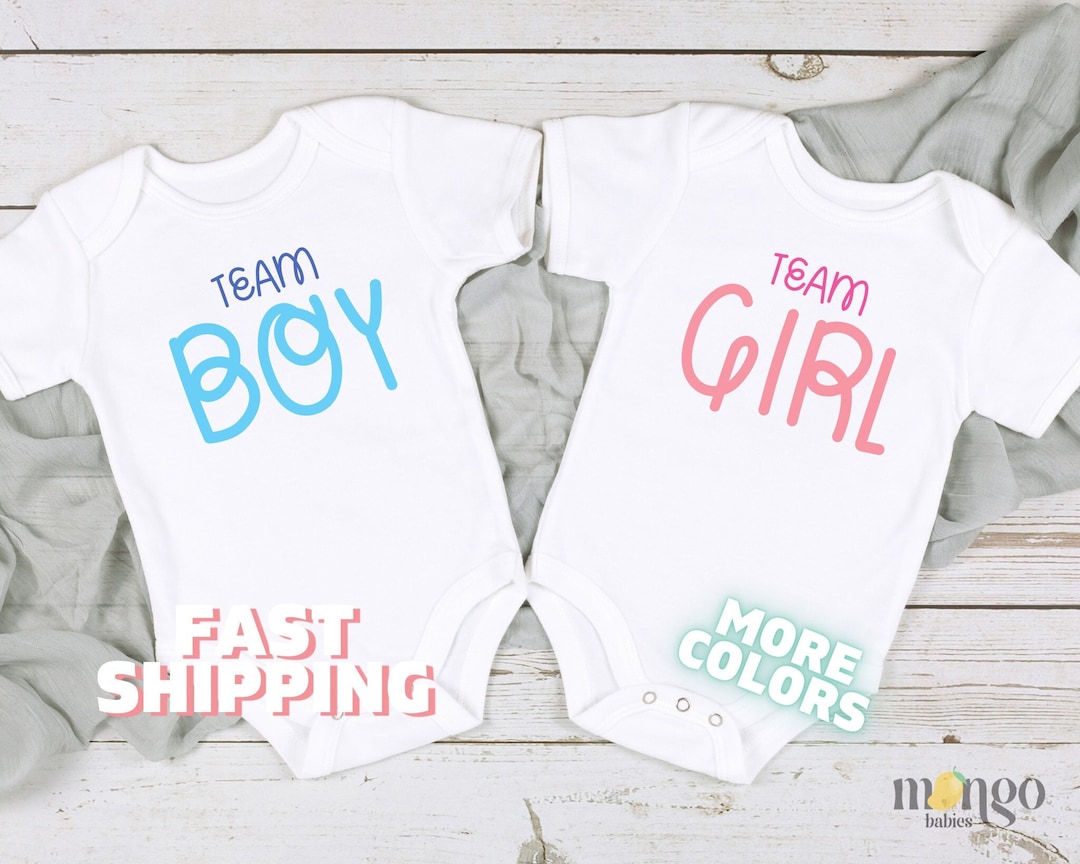 Team Boy Team Girl Baby Onesies® Pregnancy Announcement Onesie Cute ...