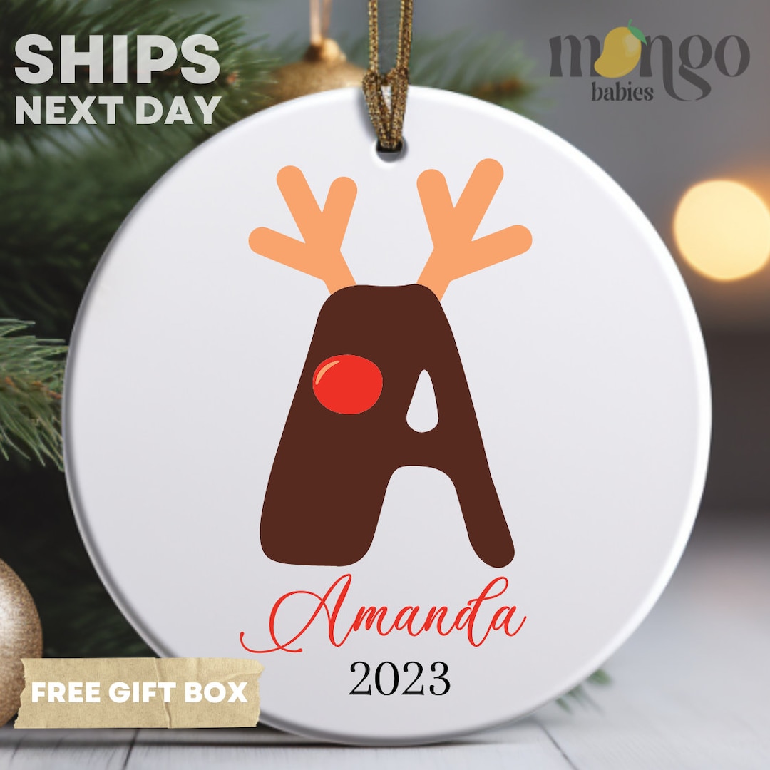 Custom Name Christmas Ornament - Personalized Christmas Ornament ...
