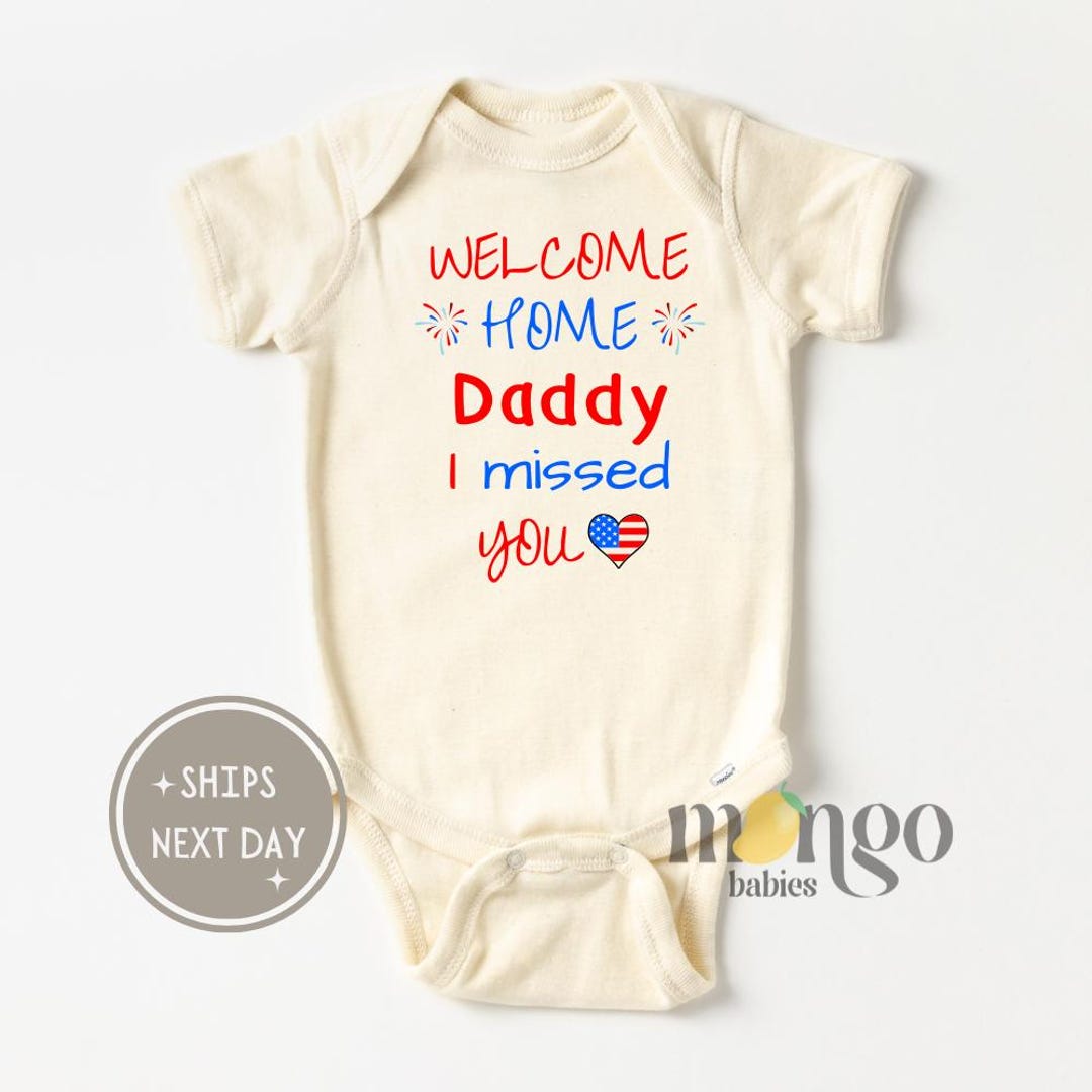 Welcome Home Daddy Baby Onesies® Brand American Baby Bodysuit ...