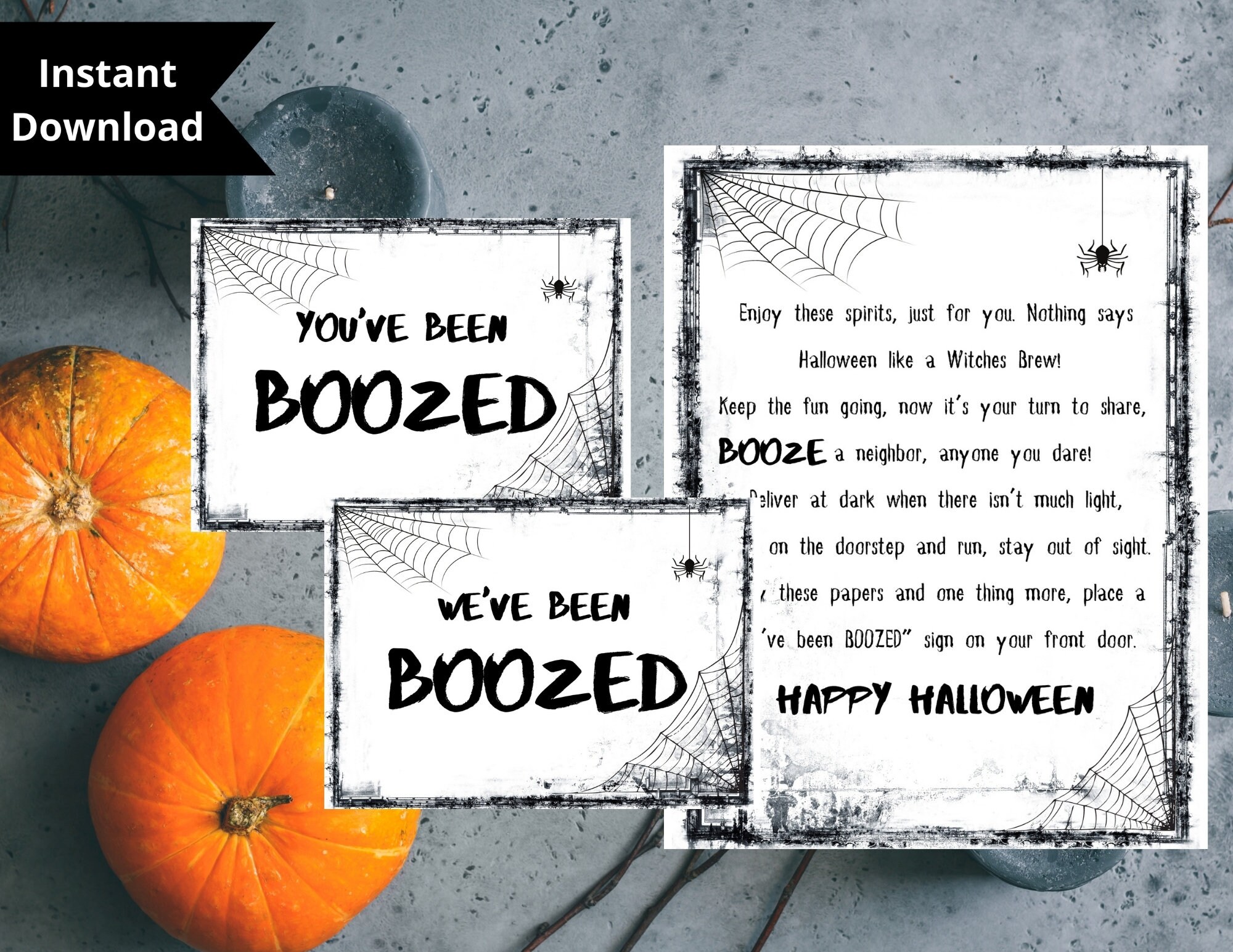 You've Been BOOZED Printable | We've Been Boozed Printable | Halloween ...