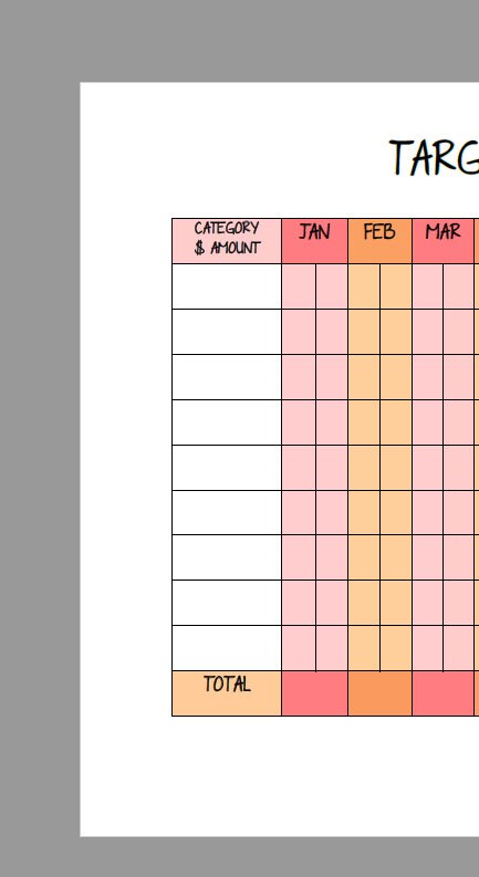 Target Bills Tracker Challenge - Etsy Australia