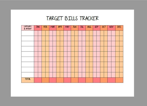 Target Bills Tracker Challenge - Etsy Australia