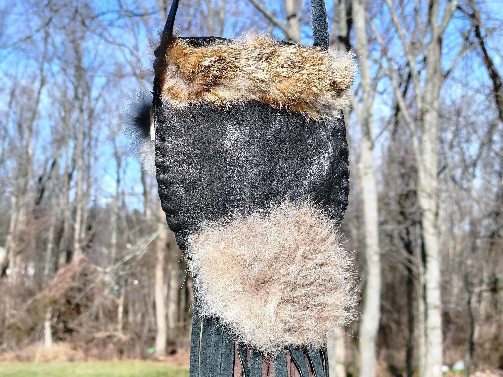 Indigenous Alligator Buffalo Rabbit Medicine Bag Alligator Skin Hide ...