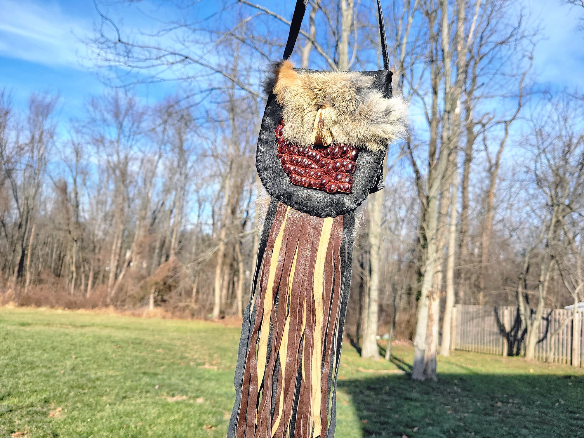 Indigenous Alligator Buffalo Rabbit Medicine Bag Alligator Skin Hide ...