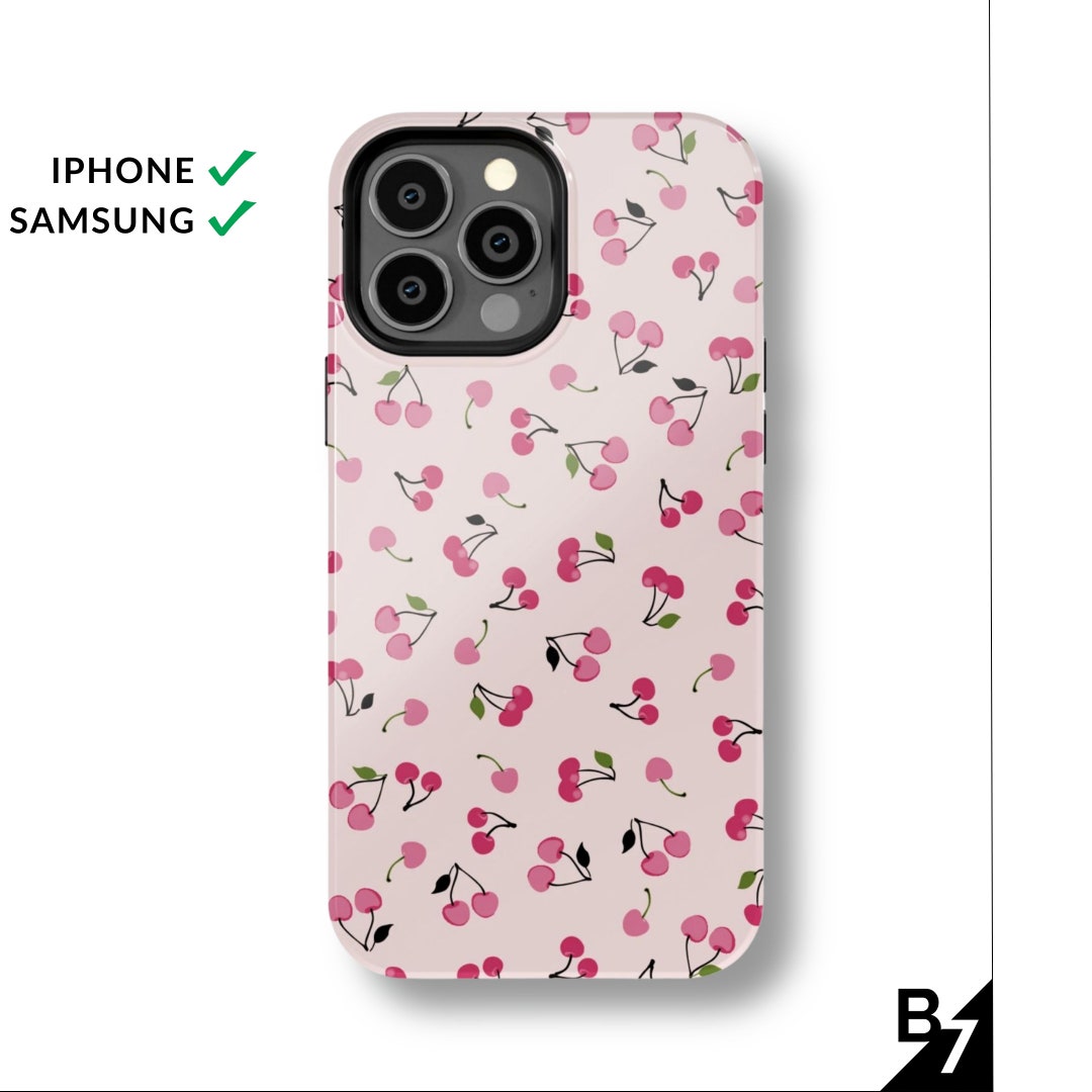 Cherry Pop Floral Phone Case iPhone 15, 15 Plus, 15 Pro, 15 Pro Max, 14 ...