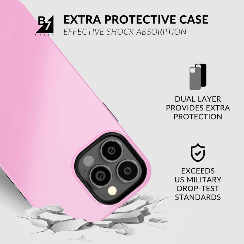 Light Pink Phone Case iPhone 15, 15 Plus, 15 Pro, 15 Pro Max, iPhone 14 ...