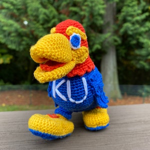 KU Jayhawk Crochet Pattern: Amigurumi Mascot (PDF Pattern) - Etsy