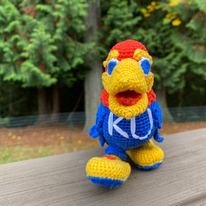 KU Jayhawk Crochet Pattern: Amigurumi Mascot (PDF Pattern) - Etsy