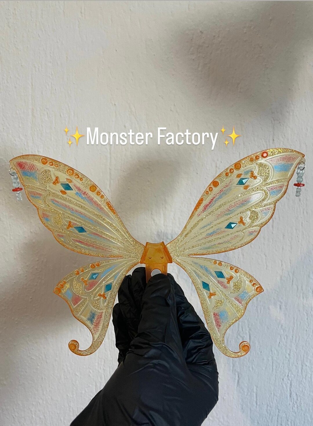 Mattel Winx Glam Magic Enchantix Stella Doll Wings Replacement Fan Made ...