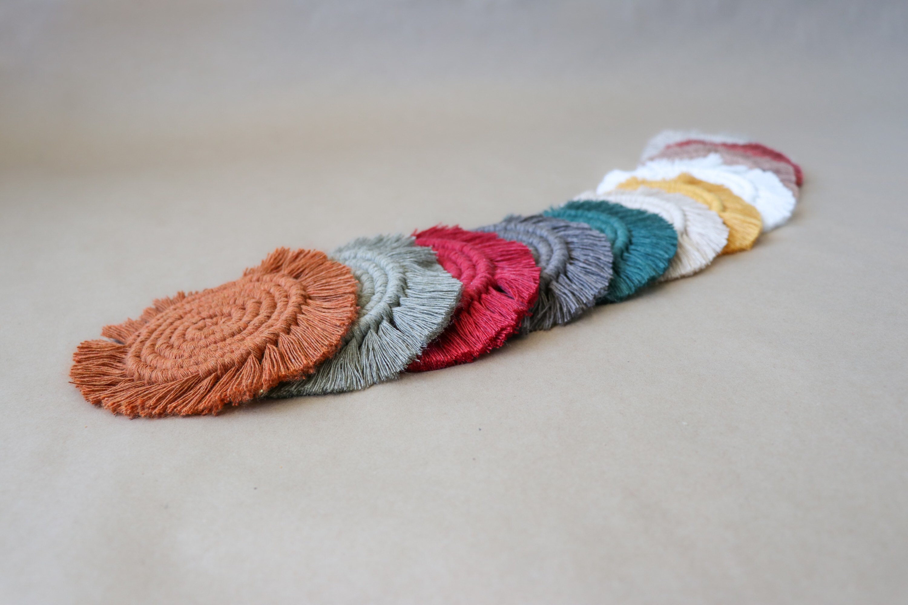 Round Macrame Coasters | Macrame Coasters | Macrame Round Coasters ...