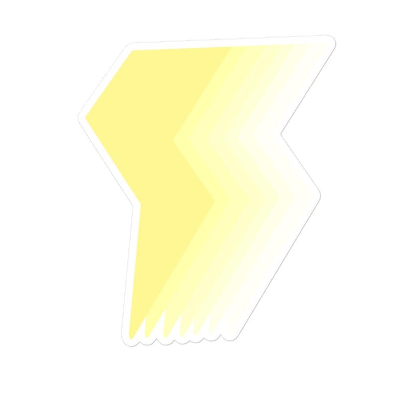 Pastel Yellow Lightning Bolt Stack Bubble-free Sticker - Etsy